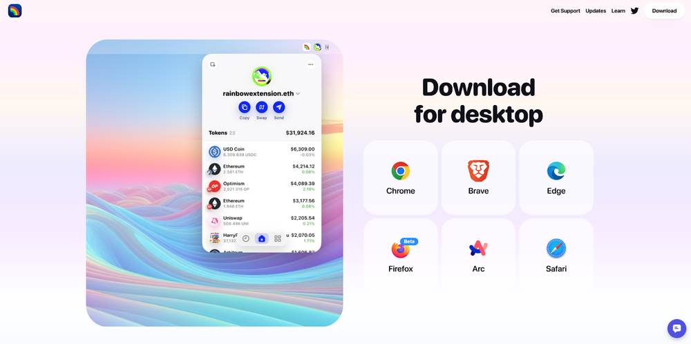 Who will be eligible for the Rainbow Wallet airdrop?